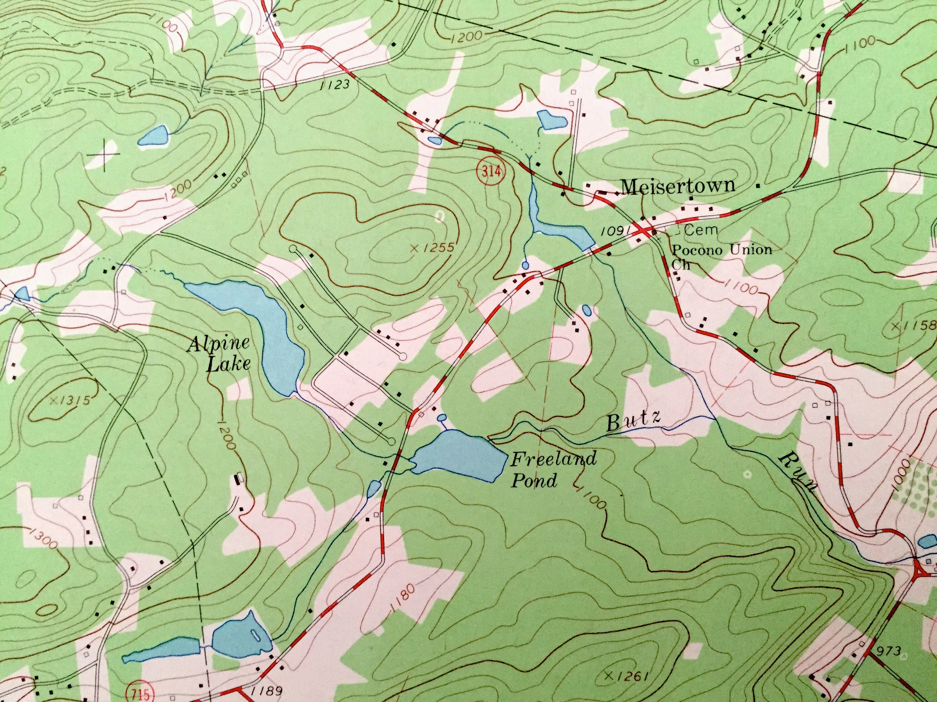 Buy Antique Mount Pocono, Pennsylvania 1966 US Geological Survey ...