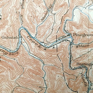 Antique Littleton, West Virginia 1905 US Geological Survey Topographic ...