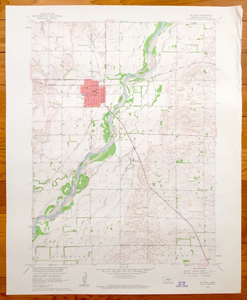 Antique St. Paul Nebraska 1960 US Geological Survey - Etsy UK