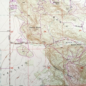 Antique Hemet, California 1953 US Geological Survey Topographic Map ...