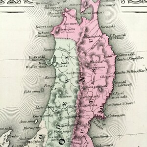 Antique 1866 Japan Map by Johnson and Ward – Tokyo, Yokohama, Osaka ...