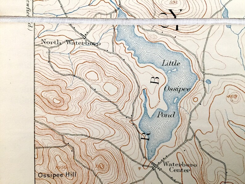 Antique Buxton Maine 1892 US Geological Survey Topographic | Etsy