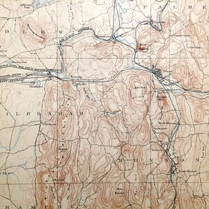 Antique Palmer, Massachusetts 1893 US Geological Survey Topographic Map ...