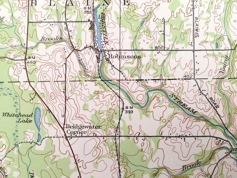 Antique Bridgewater Maine 1951 US Geological Survey - Etsy