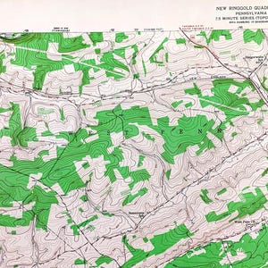Antique New Ringgold, Pennsylvania 1956 US Geological Survey ...