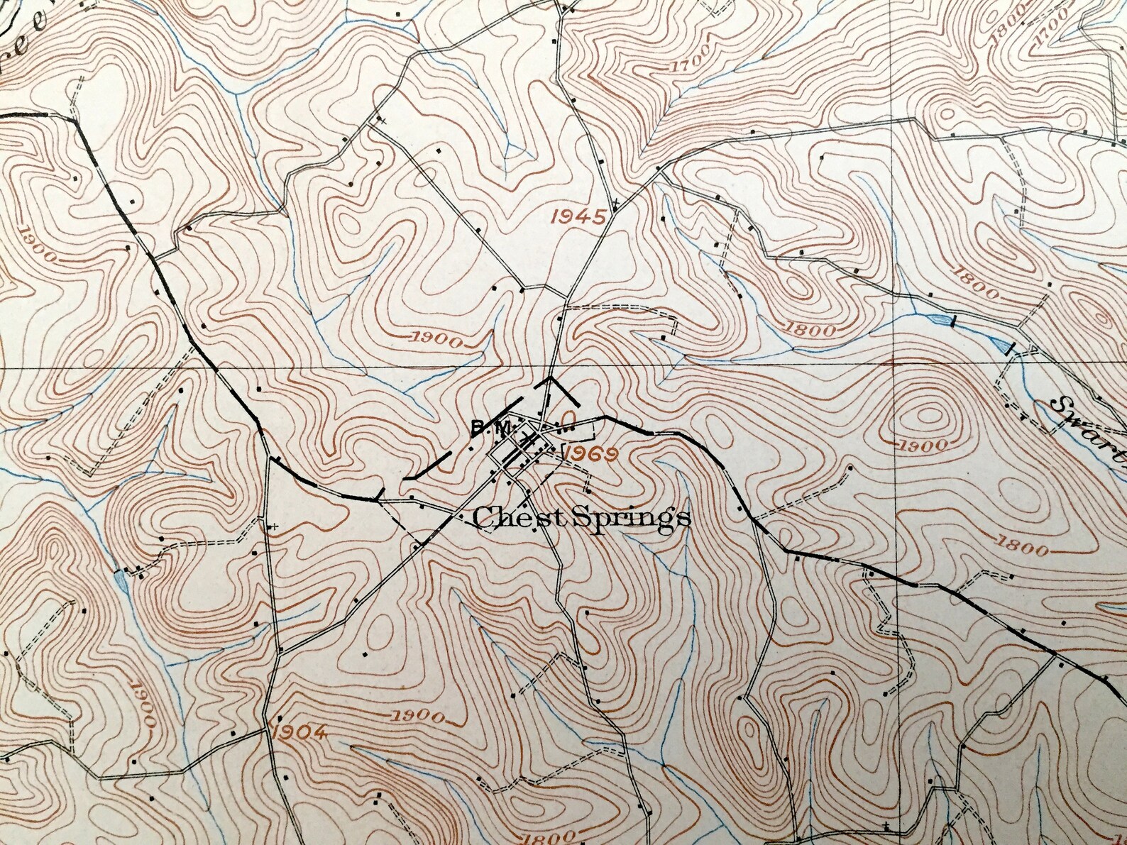 Antique Patton, Pennsylvania 1904 US Geological Survey Topographic Map ...