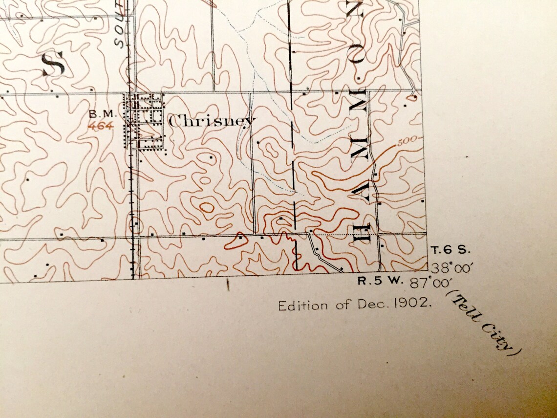 Antique Degonia Springs Indiana 1902 US Geological Survey | Etsy