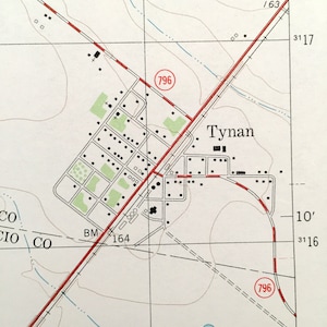 Antique Tynan, Texas 1979 US Geological Survey Topographic Map ...