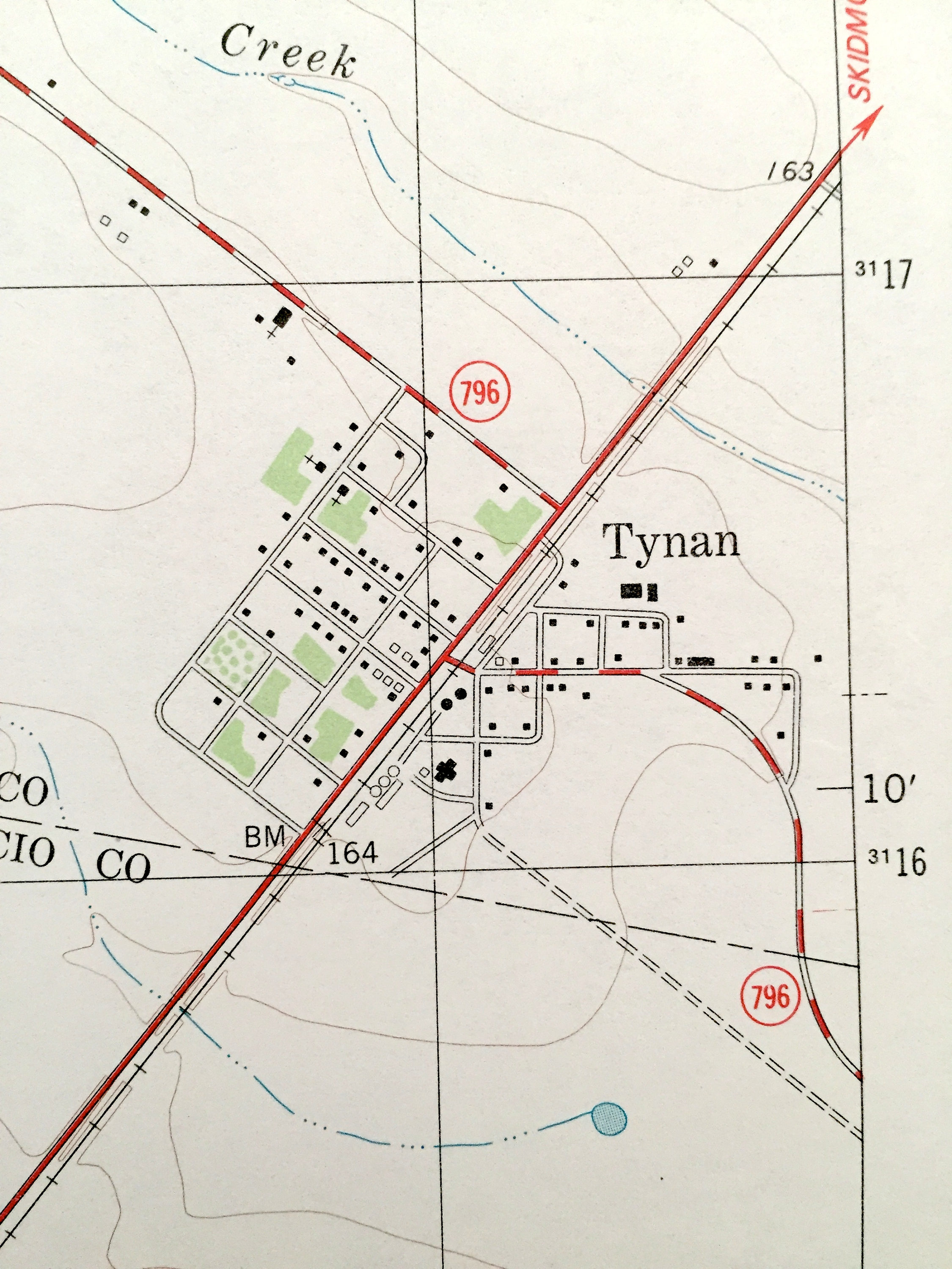 Antique Tynan, Texas 1979 US Geological Survey Topographic Map ...
