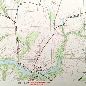 Antique Preston, Maryland 1988 US Geological Survey Topographic Map ...