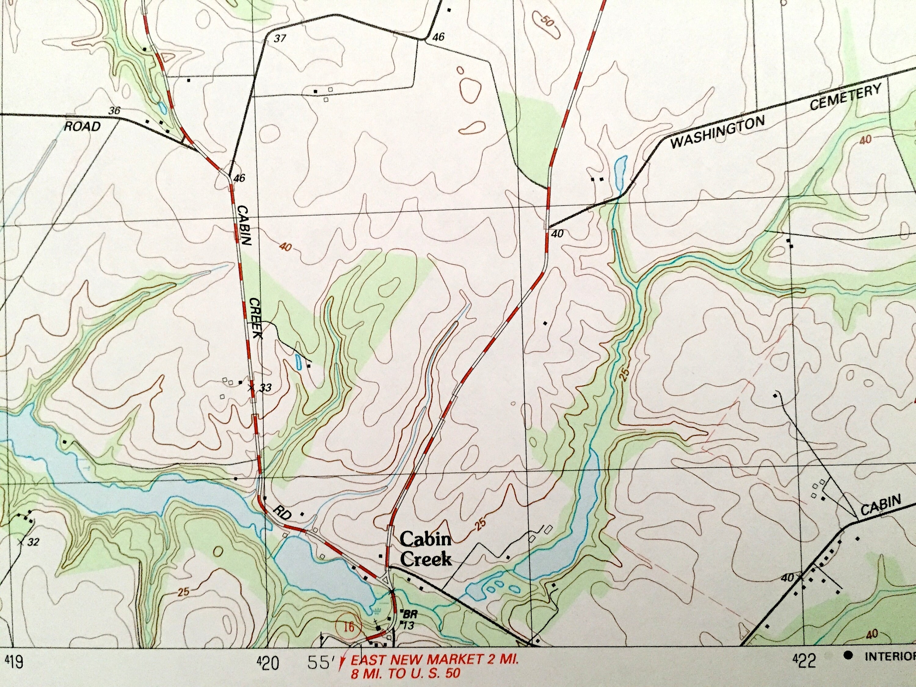 Antique Preston, Maryland 1988 US Geological Survey Topographic Map ...