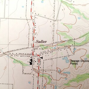 Antique Sadler, Texas 1982 US Geological Survey Topographic Map – Lake ...