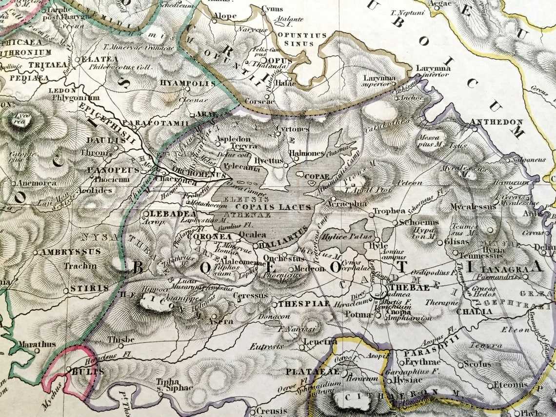 Antique 1830 Ancient Greece Map by J&C Walker, John Murray and Karl ...