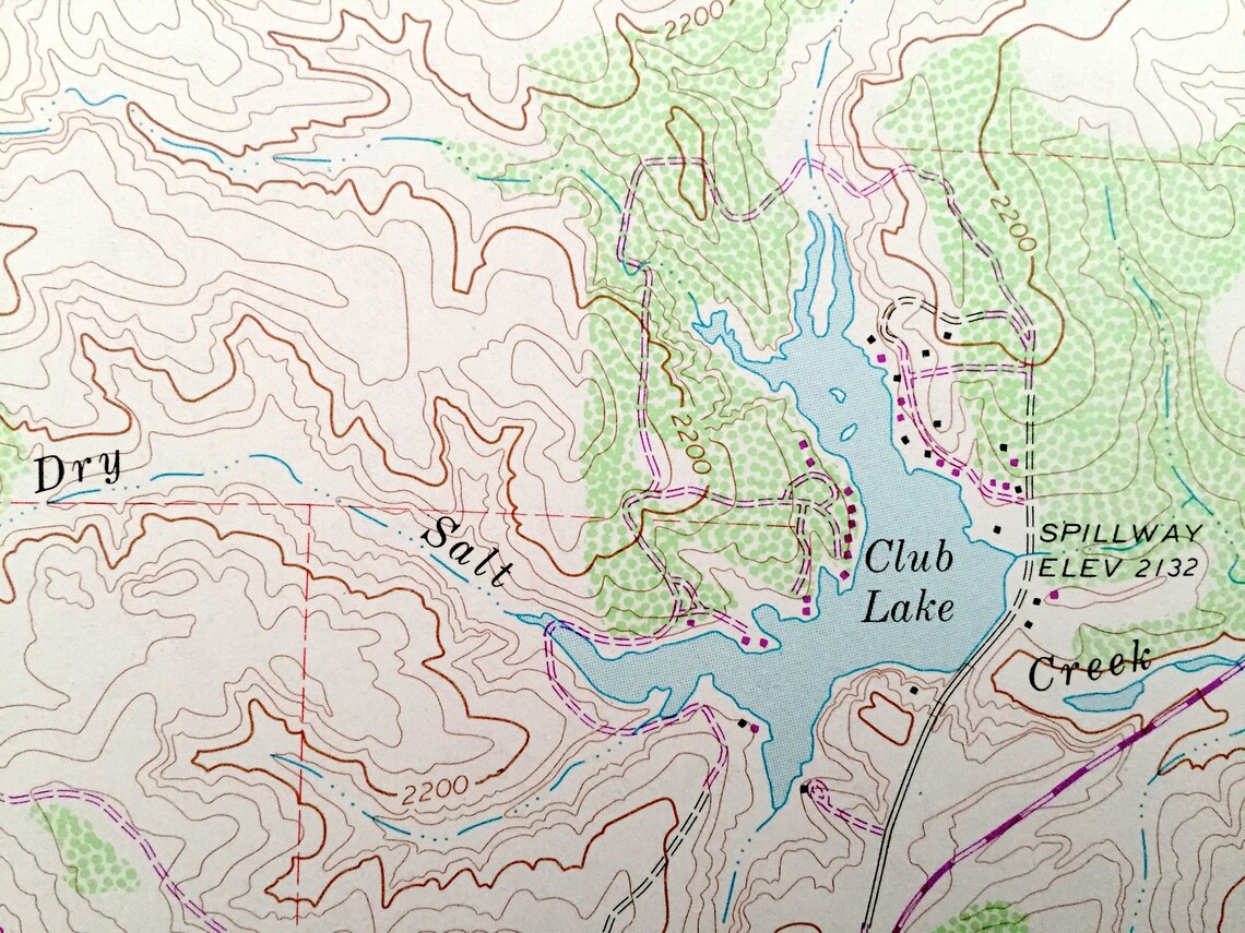 Antique Giles Texas 1963 US Geological Survey Topographic Map - Etsy