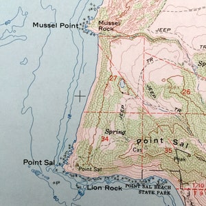 Antique Point Sal, California 1959 US Geological Survey Topographic Map ...