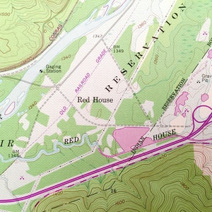 Antique Red House, New York 1962 US Geological Survey Topographic Map ...
