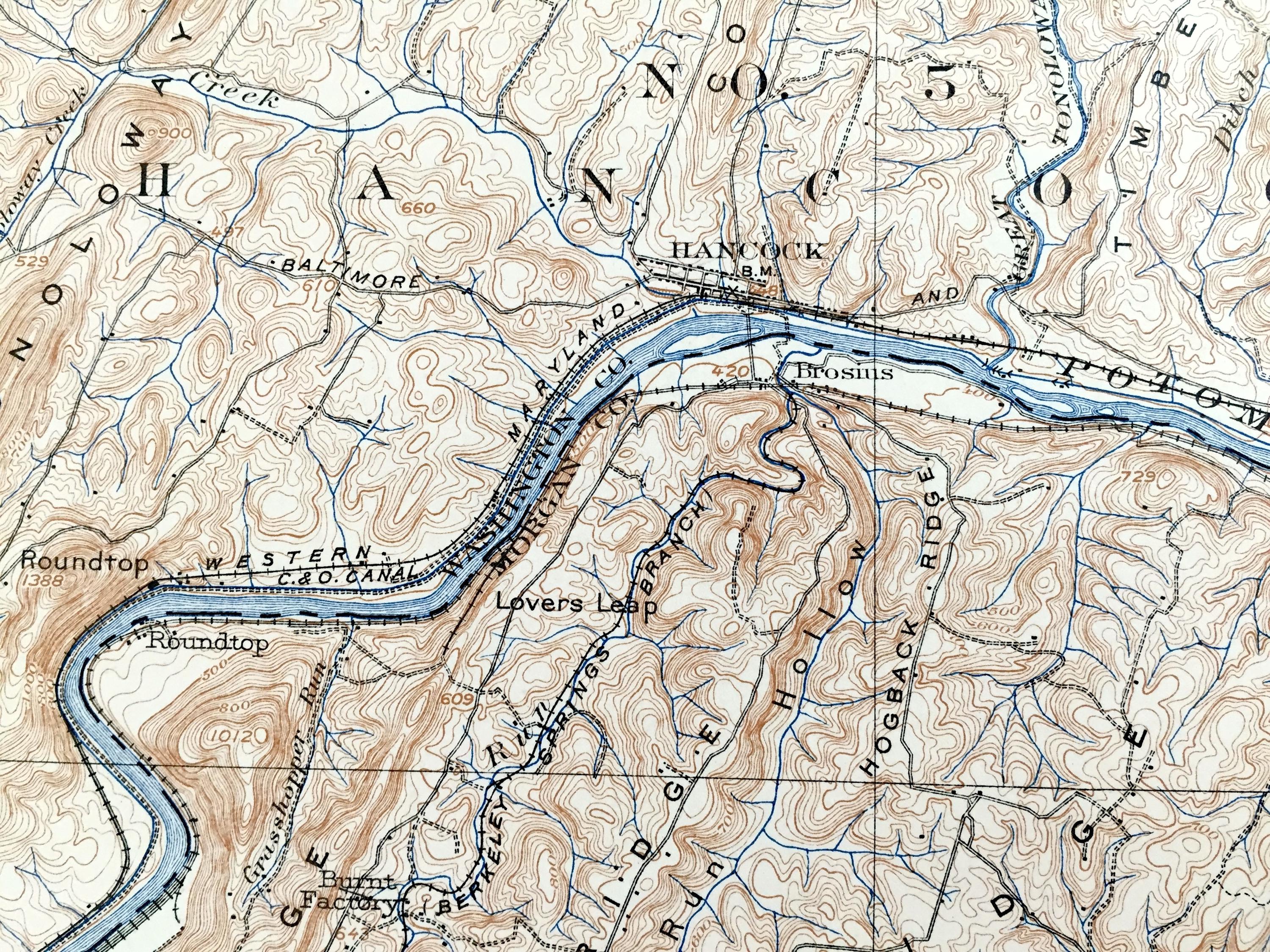 Antique Berkeley Springs, West Virginia 1901 US Geological Survey ...