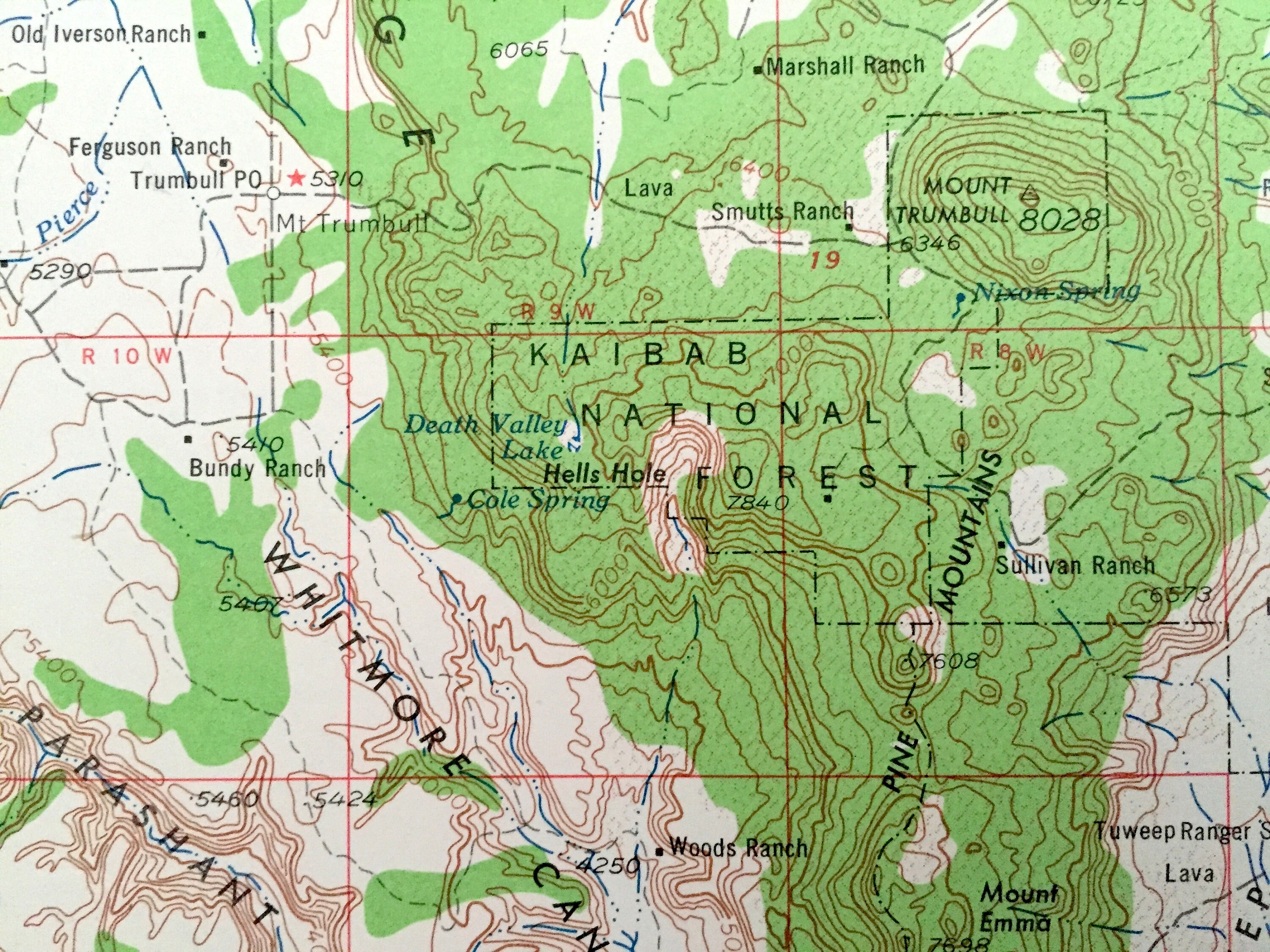 Antique Grand Canyon, Arizona 1960 US Geological Survey Topographic Map ...
