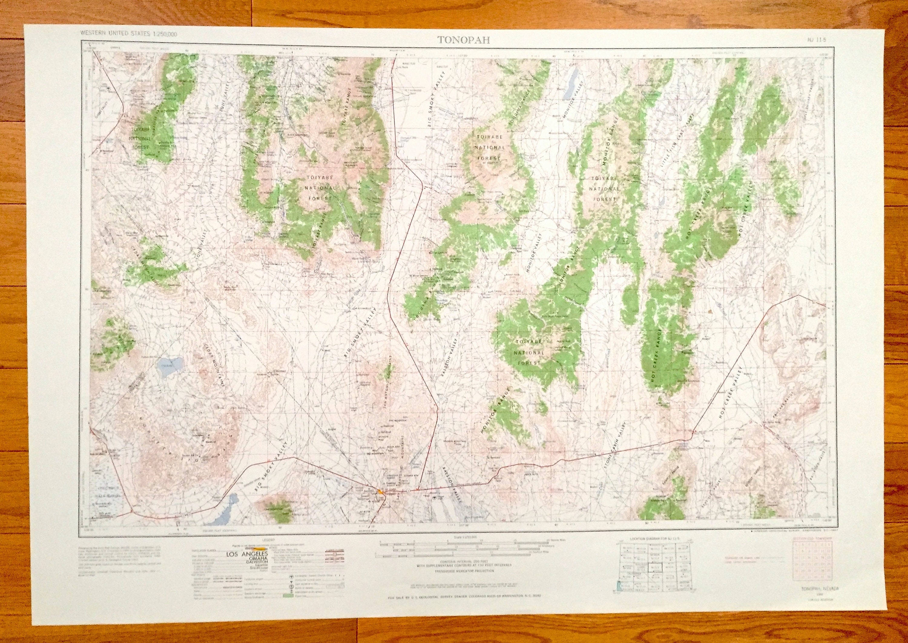 Art & Collectibles Lithographs Prints Nye County Nevada 1962 US ...