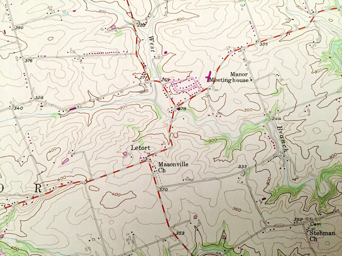 Antike Safe Harbor Pennsylvania 1955 US Geological Survey | Etsy