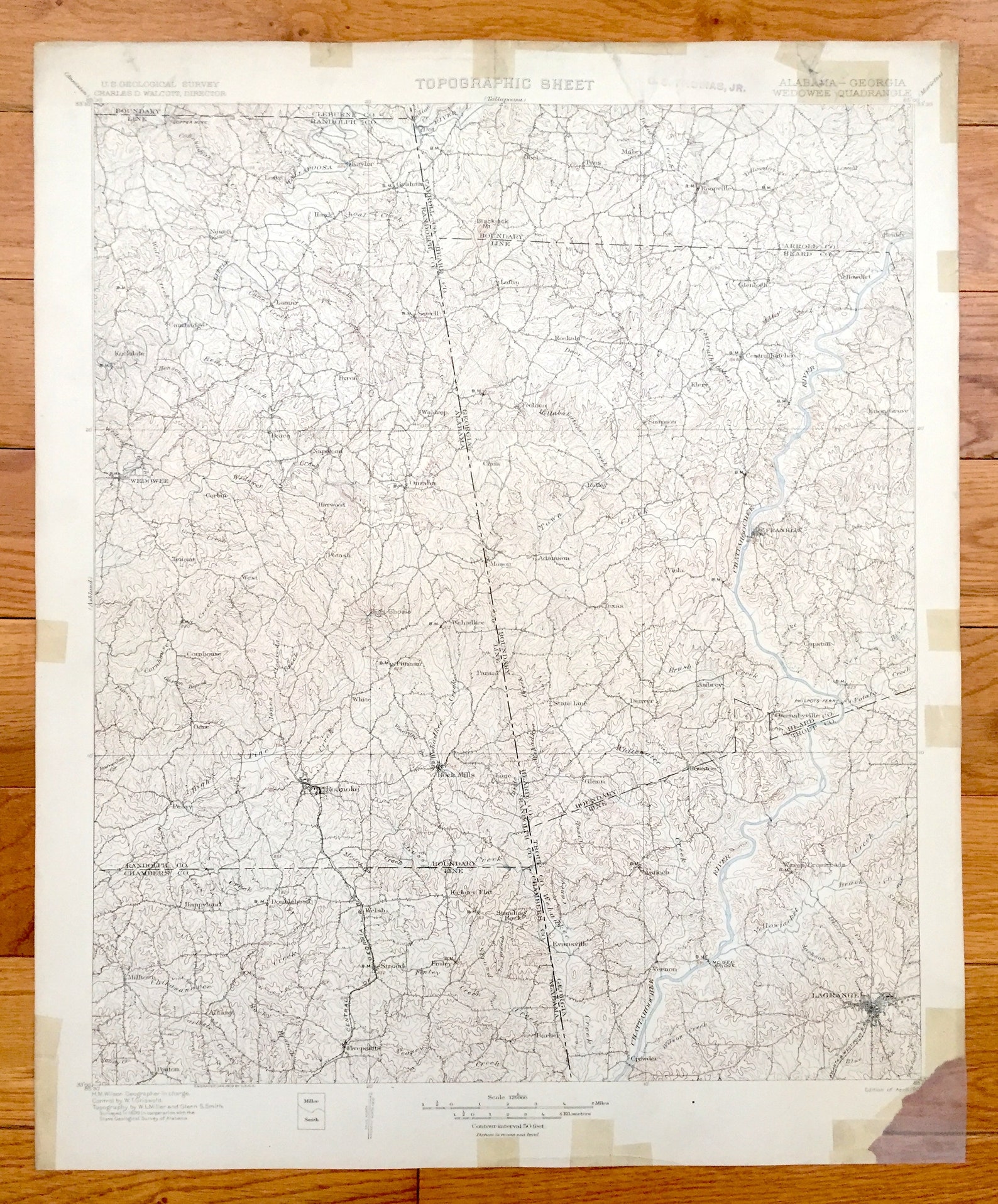 Antique Wedowee Alabama 1902 US Geological Survey Topographic | Etsy