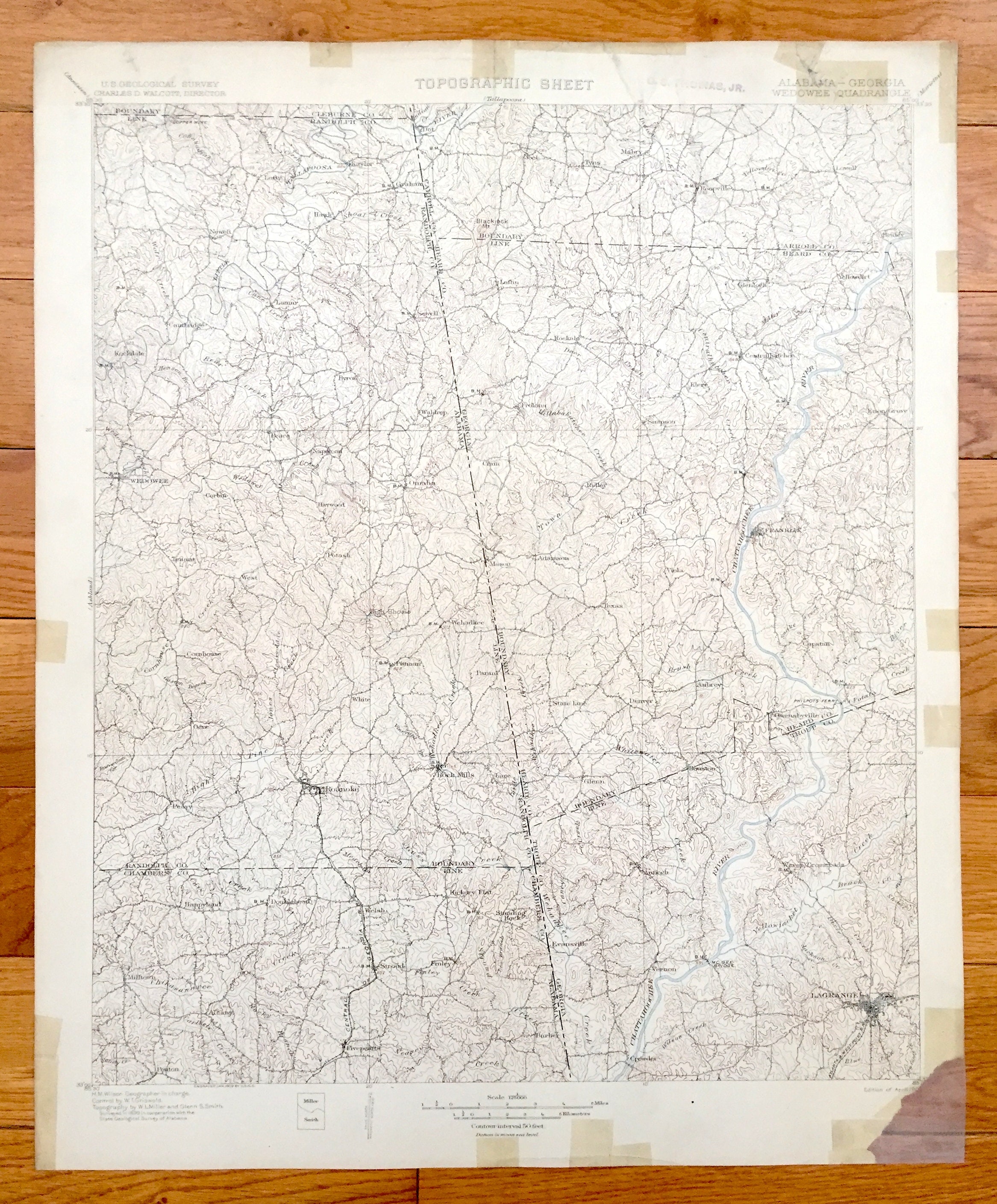 Antique Wedowee Alabama 1902 US Geological Survey Topographic | Etsy