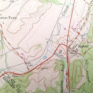 Antique Roaring Spring, Pennsylvania 1963 US Geological Survey ...