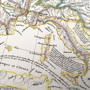 Antique 1832 Ancient European River Basin Map From JG Heck's Atlas ...