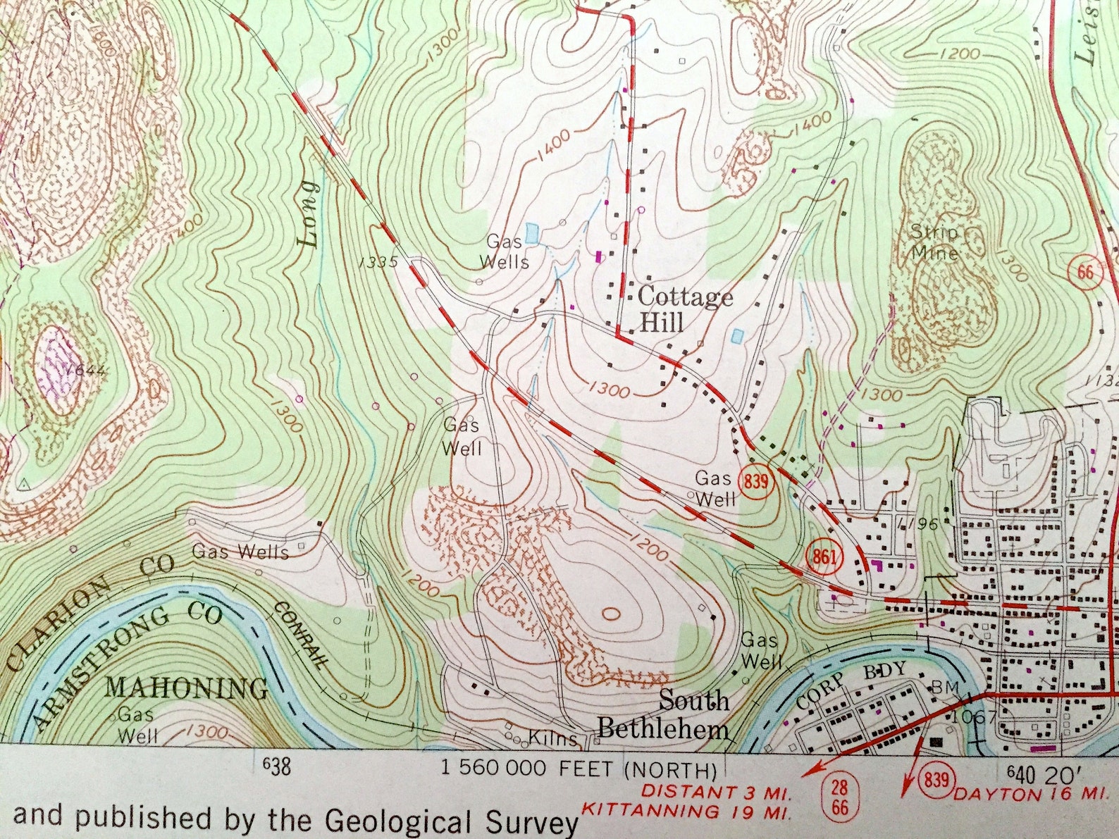 Antique New Bethlehem, Pennsylvania 1969 US Geological Survey ...