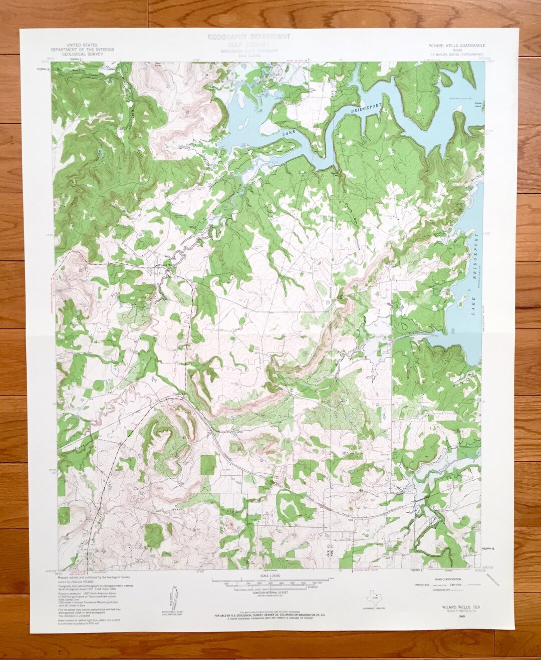 Antique Wizard Wells, Texas 1960 US Geological Survey Topographic Map ...