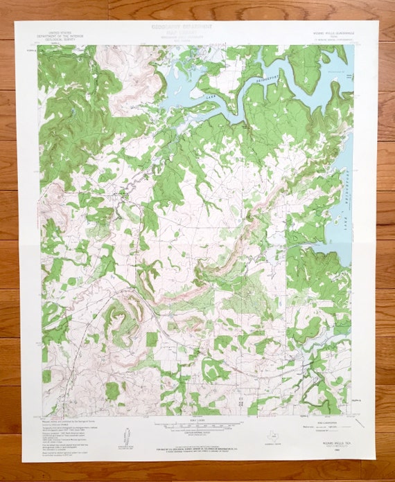 Antique Wizard Wells Texas 1960 US Geological Survey | Etsy