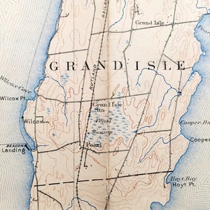 Antique Plattsburgh, New York 1906 US Geological Survey Topographic Map ...