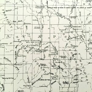 Antique 1940 Arizona State Map From US Department of the Interior ...