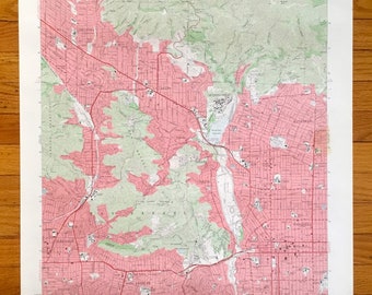 Antique Map of Eagle Rock Ca - Etsy