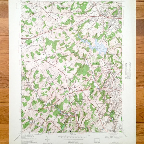 Topo Map of Chester Pa - Etsy