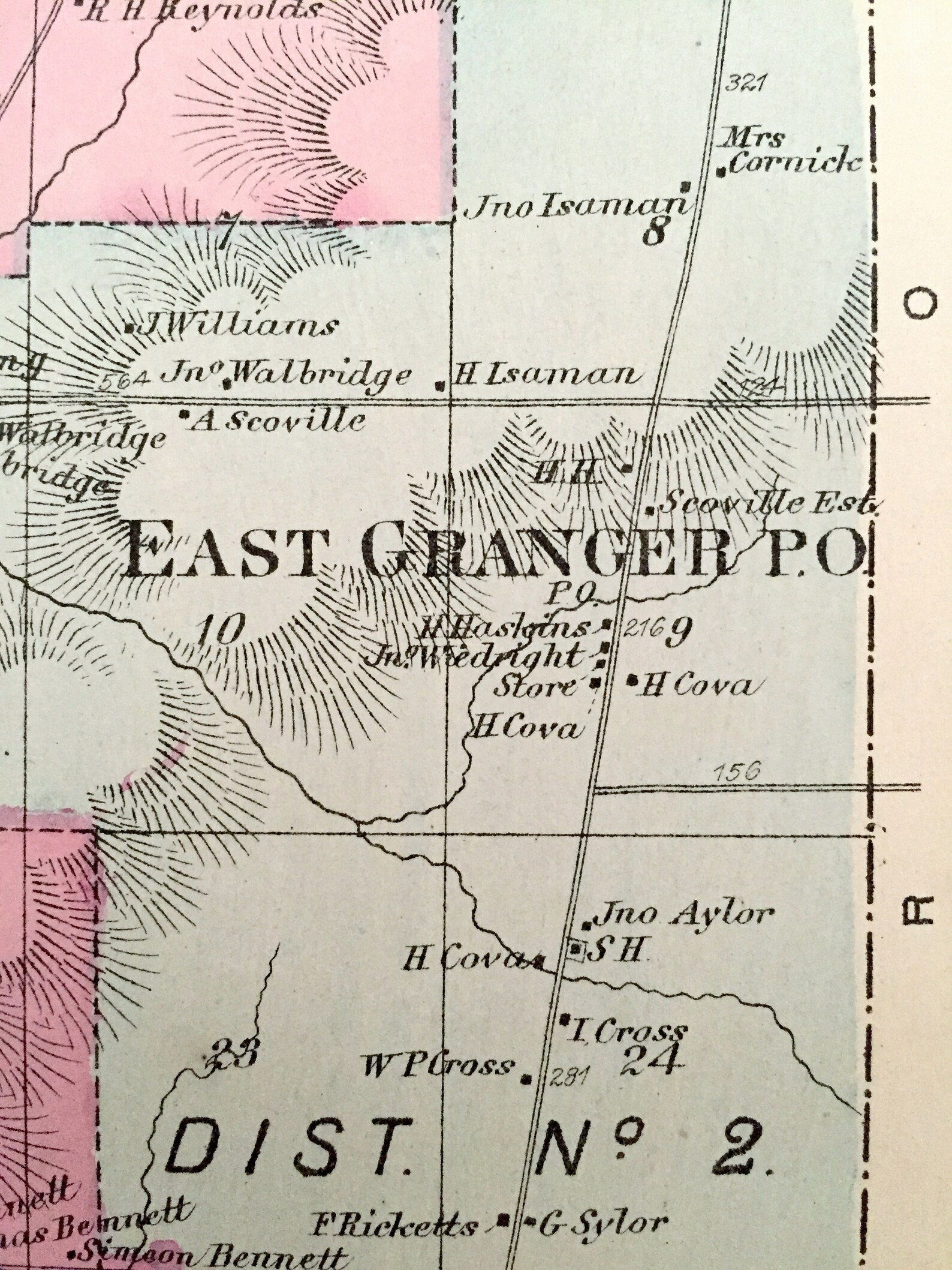 Antique 1869 Granger New York Map From D.G. Beers Atlas of | Etsy