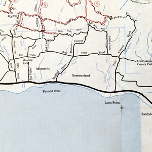 Antique Santa Barbara Front Country, California 1986 Hiking Map by Ray ...