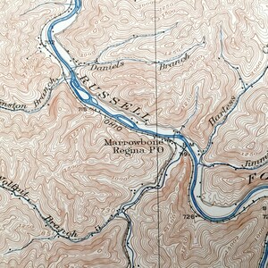 Antique Regina, Kentucky 1915 US Geological Survey Topographic Map ...