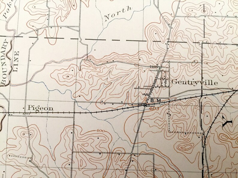 Antique Degonia Springs Indiana 1902 US Geological Survey | Etsy