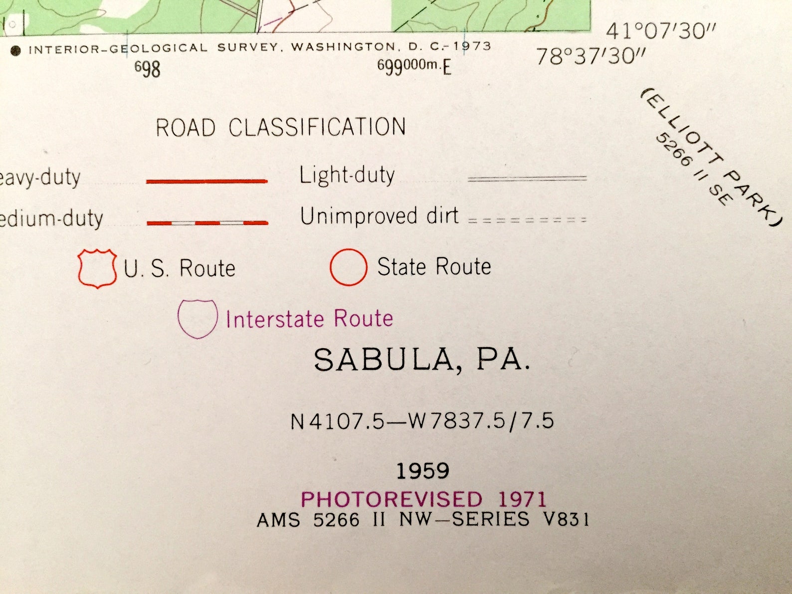 Antique Sabula Pennsylvania 1959 US Geological Survey - Etsy