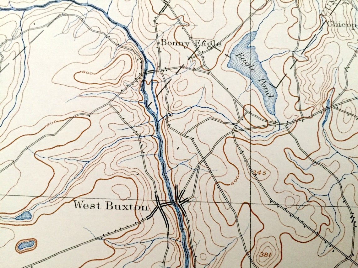 Antique Buxton Maine 1892 US Geological Survey Topographic - Etsy Australia