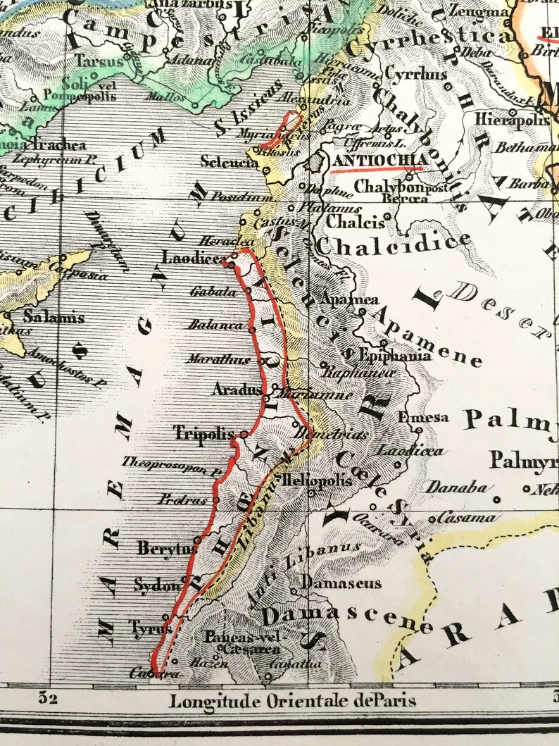Antique 1835 Ancient Asia Minor Map From JG Heck's Atlas | Etsy