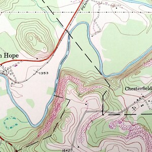 Antique Ramey, Pennsylvania 1945 US Geological Survey Topographic Map ...