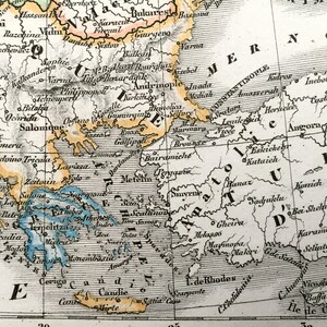 Antique 1832 Ancient Europe Map From JG Heck's Atlas Géographique ...