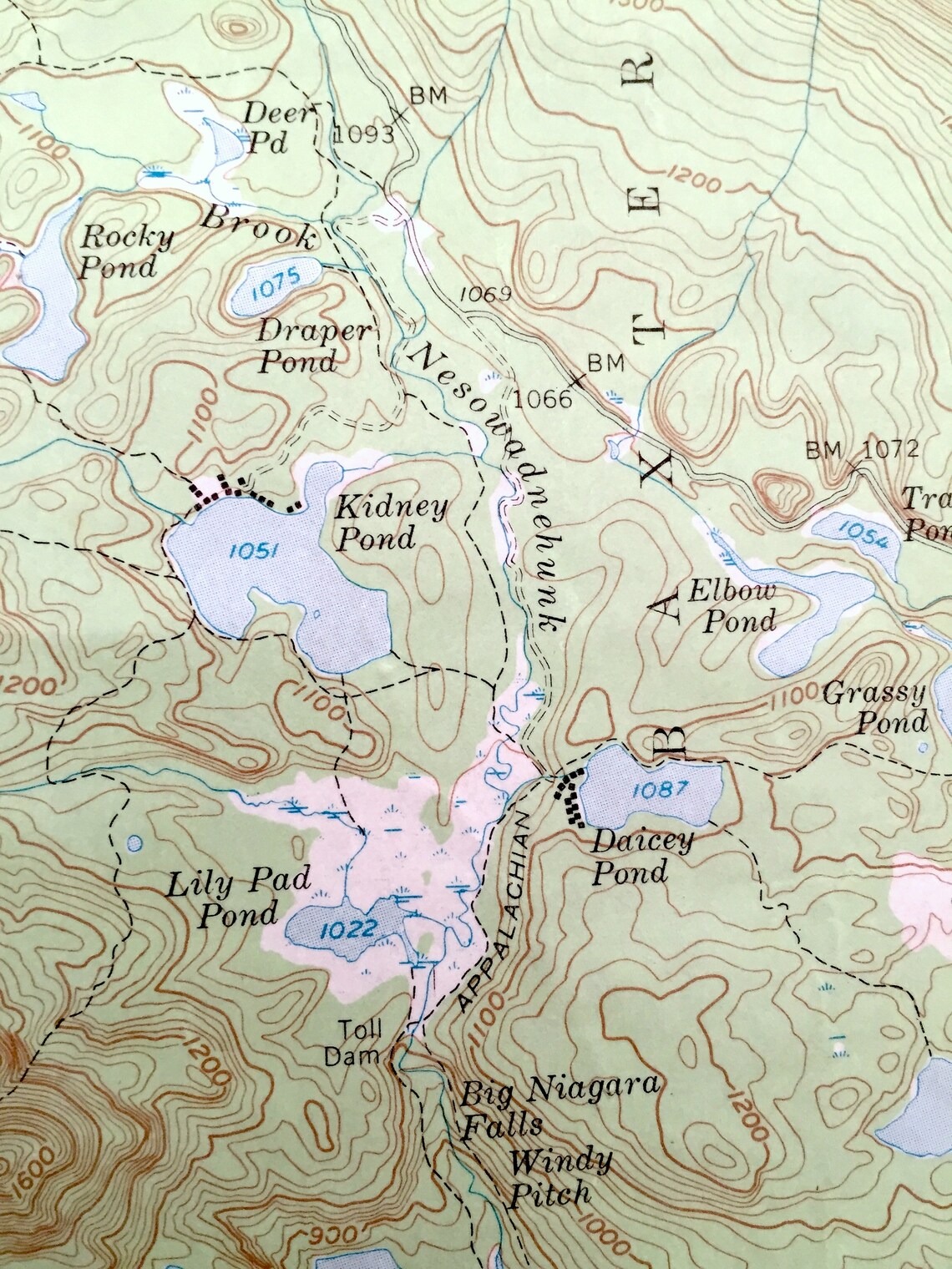 Antique Harrington Lake, Maine 1954 US Geological Survey Topographic ...