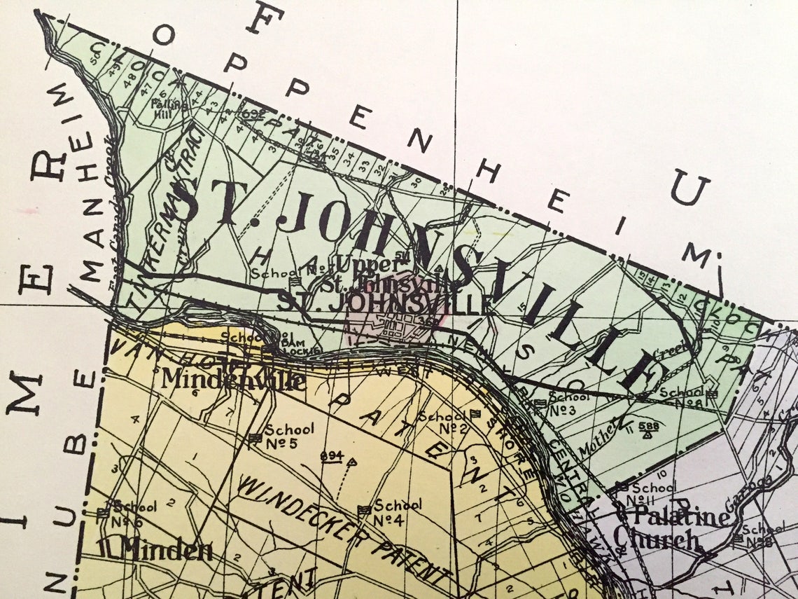 Antique Montgomery County New York 1912 New Century Atlas Map | Etsy