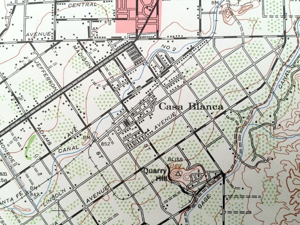 Antique Riverside California 1942 US Geological Survey | Etsy