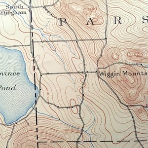 Antique Newfield, Maine 1893 US Geological Survey Topographic Map ...