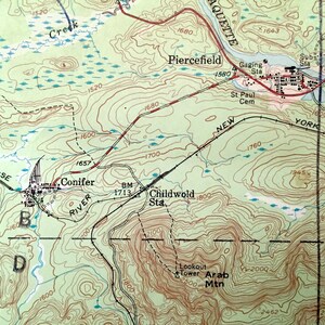 Antique Tupper Lake, New York 1954 US Geological Survey Topographic Map ...