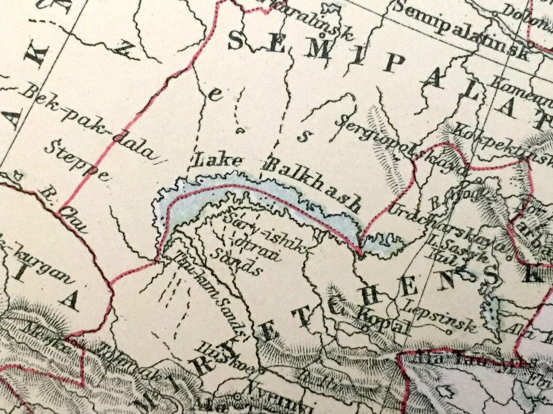 Antique 1888 Russia in Asia Map From A & C Black's World | Etsy